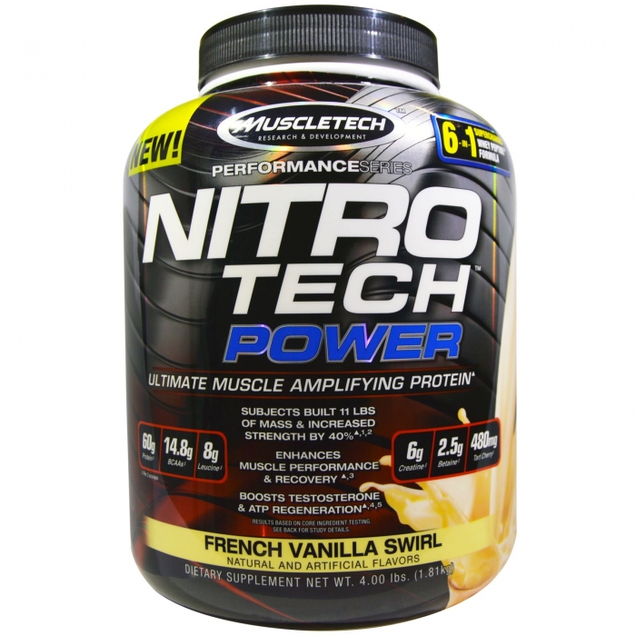 Nitro-Tech Power 1.8 kg | Proteine din zer | 4FIT